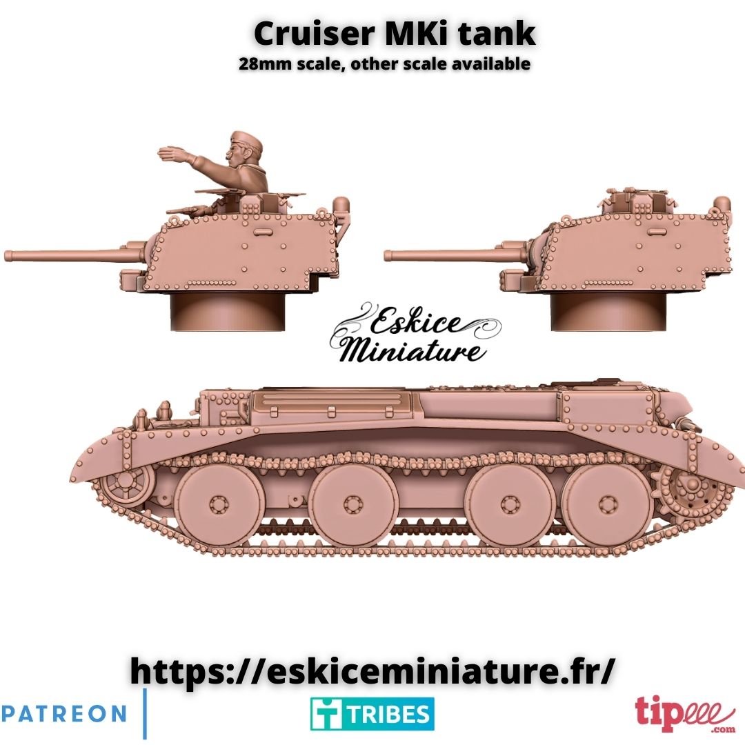 Cruiser mk1 avec chef de char – Eskice Miniature