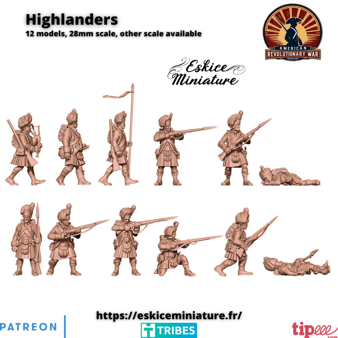 Infanterie Highlander (x12) – Eskice Miniature