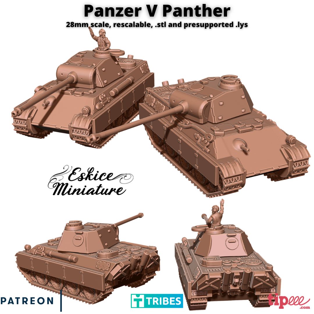 Panzer V Panther avec pilote – Eskice Miniature