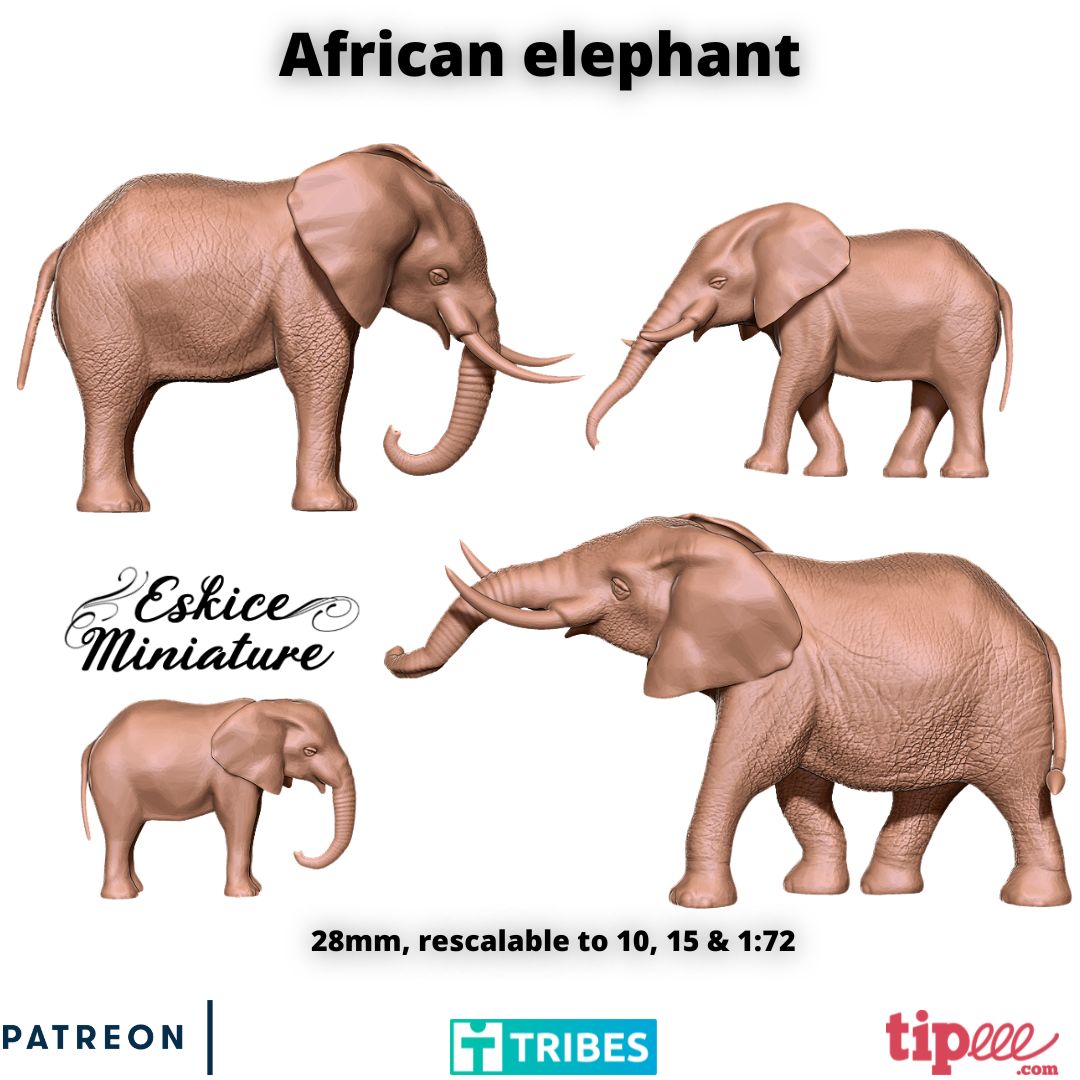Elephants x4 – Eskice Miniature